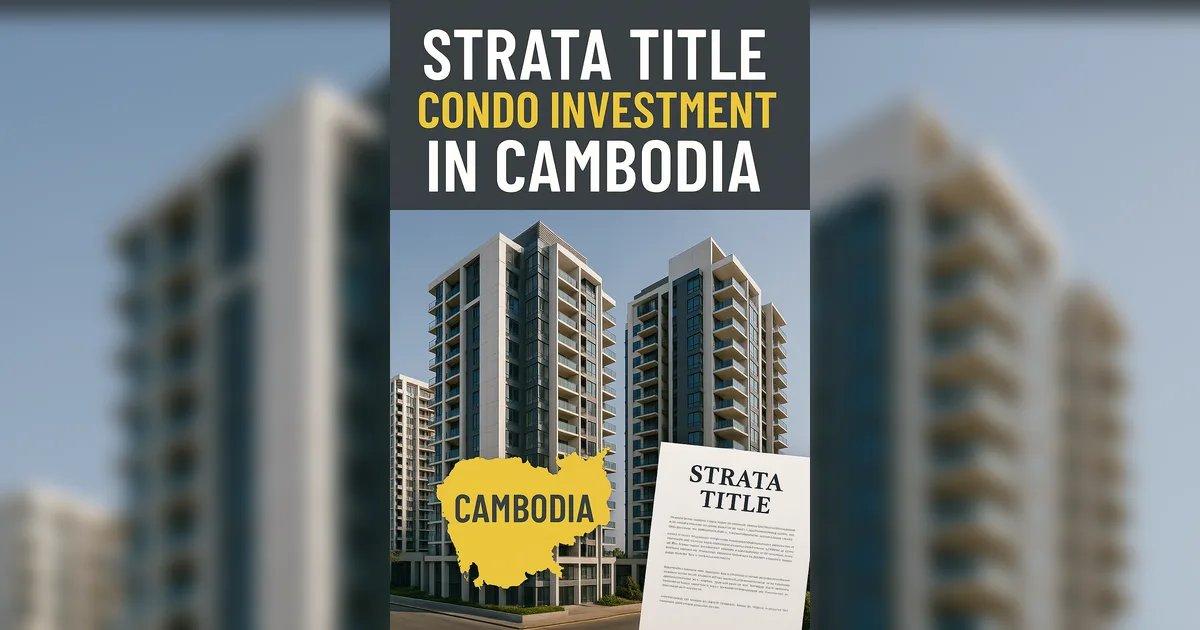 Strata Title Condo Investment in Cambodia: Legal Ownership Guide for ...